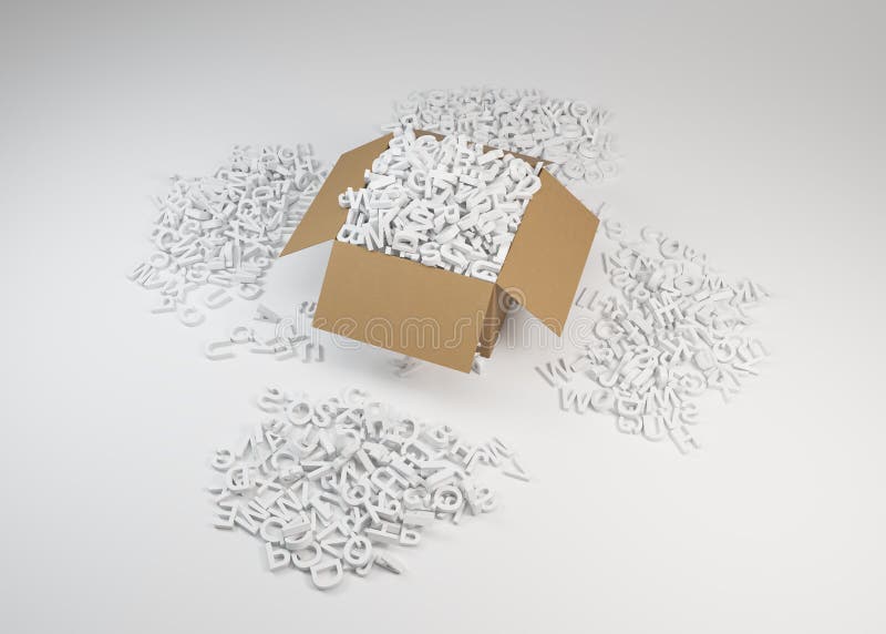 Box Overfull by White Letters Stock Illustration - Illustration of ...