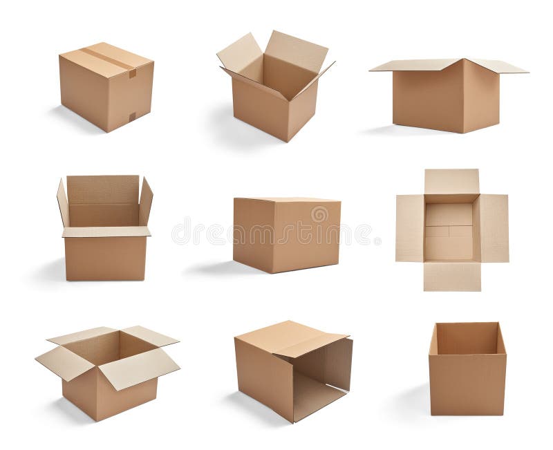 Box Package Delivery Cardboard Carton Stack Stock Illustration ...