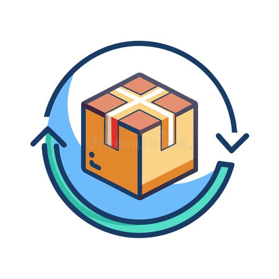 Box Package Delivery Process Cycle Logistics Return and Exchange ...