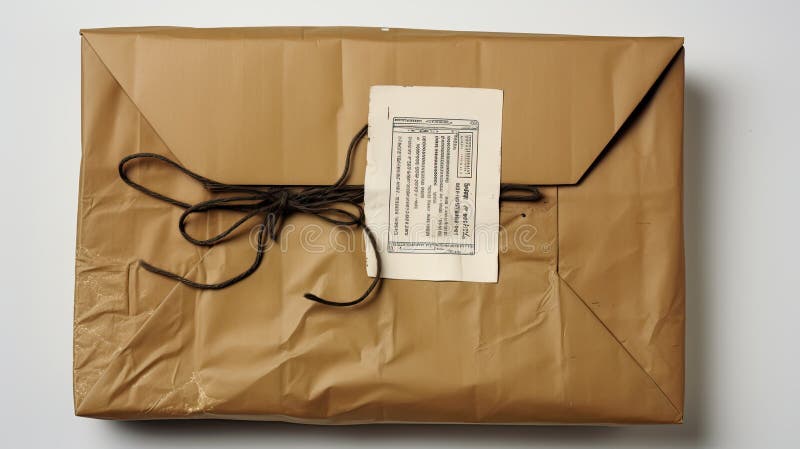 Box package with label stock illustration. Illustration of delivery ...