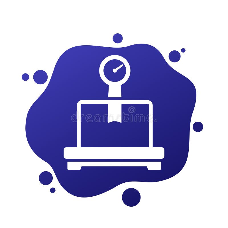 Box, Package and Scales Icon, Vector Stock Vector - Illustration of ...