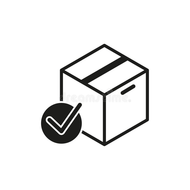 Box Packaging Delivery Icon. Courier Cargo Shipping Symbol. Vector ...