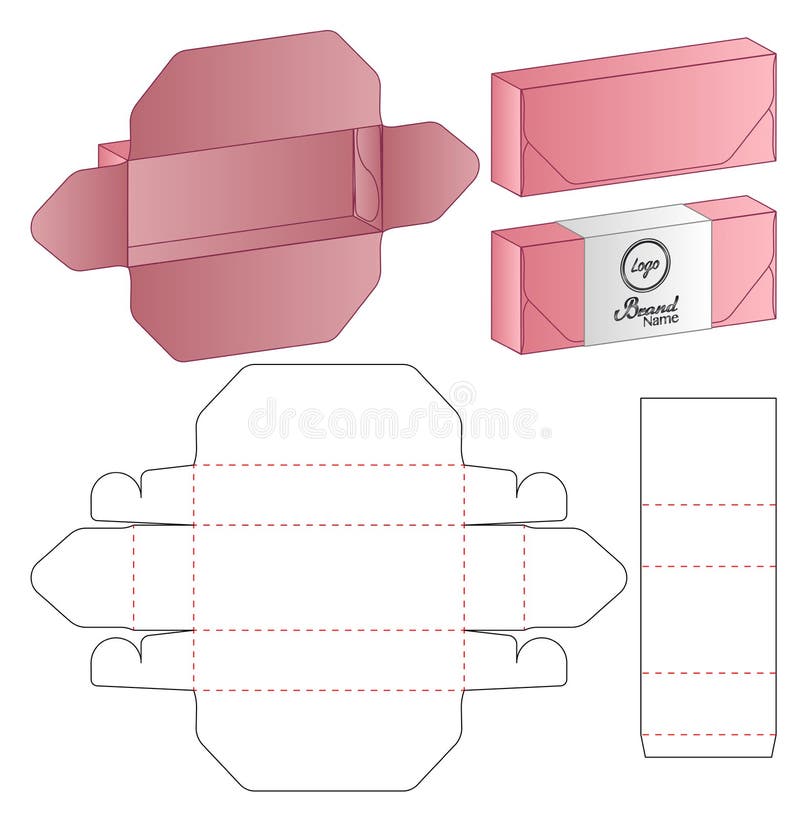 Bottle Gift Box Template, Vector with Die Cut / Laser Cut Layers. White ...