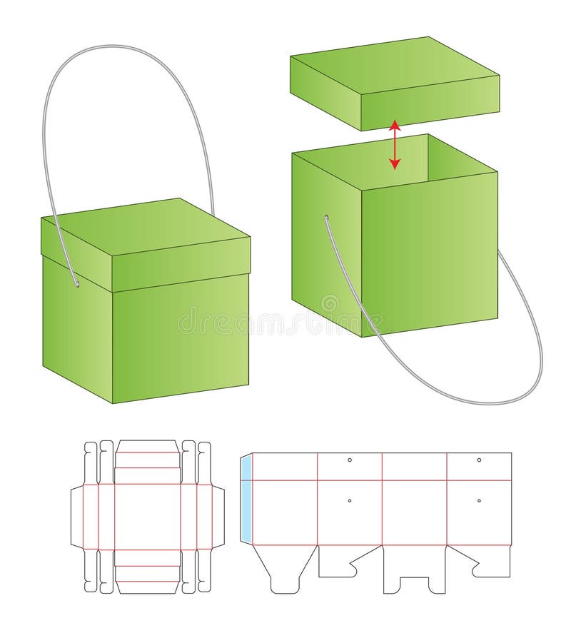 Box Packaging Die Cut Template Design. 3d Mock-up Stock Vector ...
