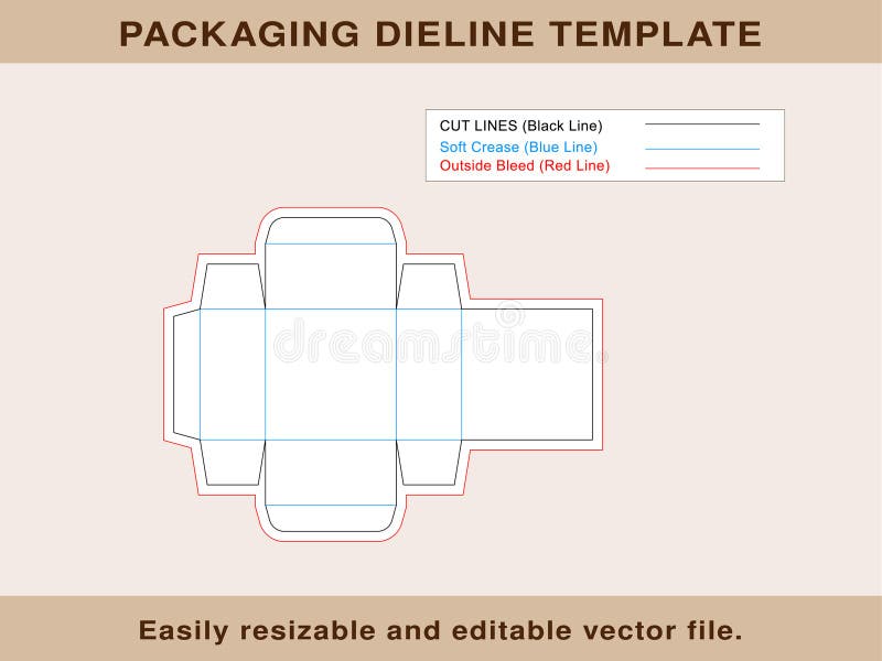 Box Packaging Dieline Template Box Vector File Stock Vector ...