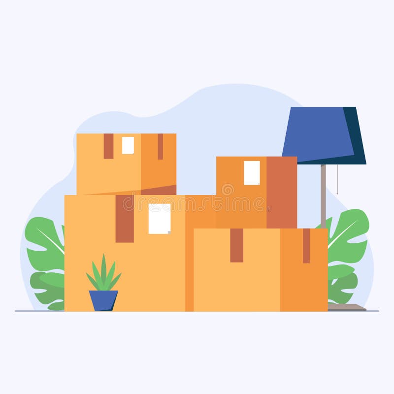 Box Packaging - Flat Illustration Stock Vector - Illustration of line ...