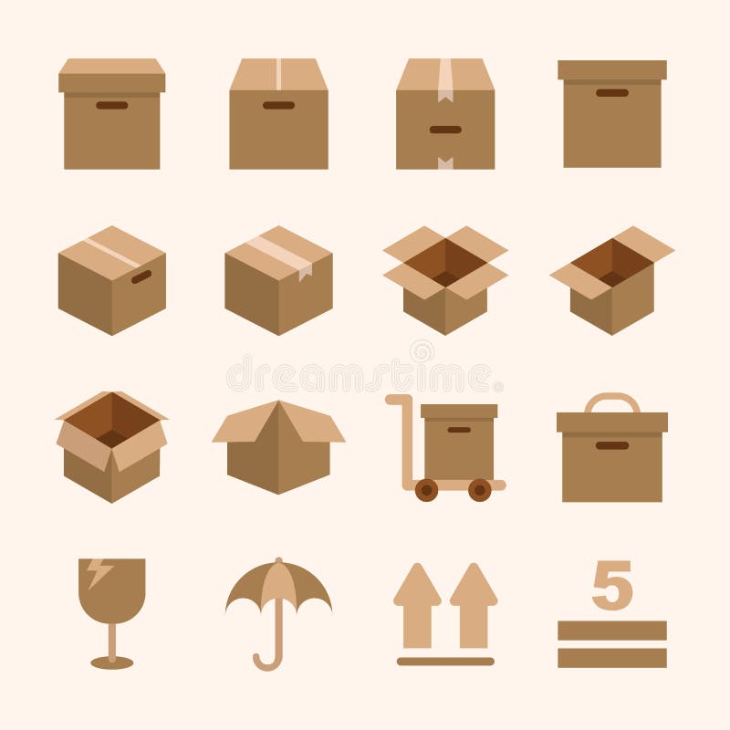 Box and Packaging Related stock vector. Illustration of shape - 98312509