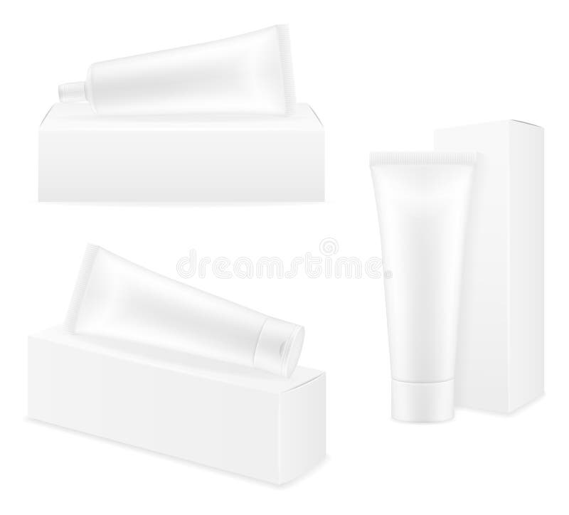 Box Packaging of Toothpaste Empty Template for Design Stock Vector ...