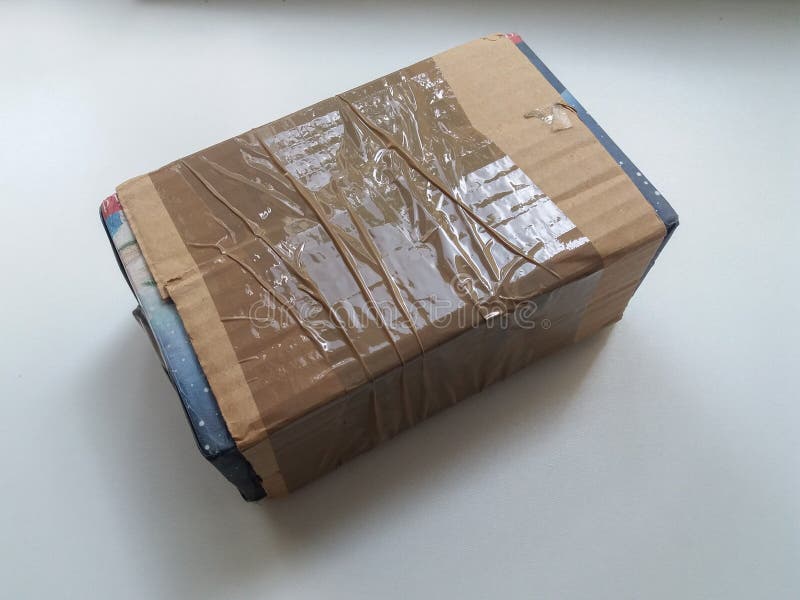 Box packet parcel stock photo. Image of tape, background - 92072896
