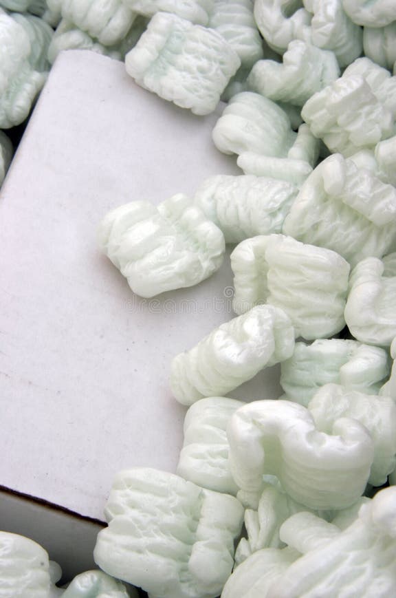Box in Packing Peanuts stock photo. Image of protect, transport - 1577138
