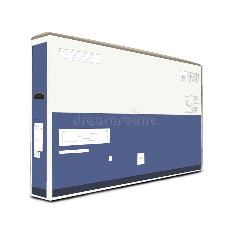 Box for Packing the TV. Isolated Illustration on a White Background ...