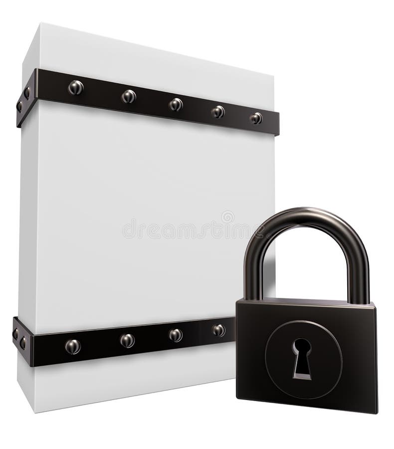 Box and padlock stock illustration. Illustration of keyhole - 26722529