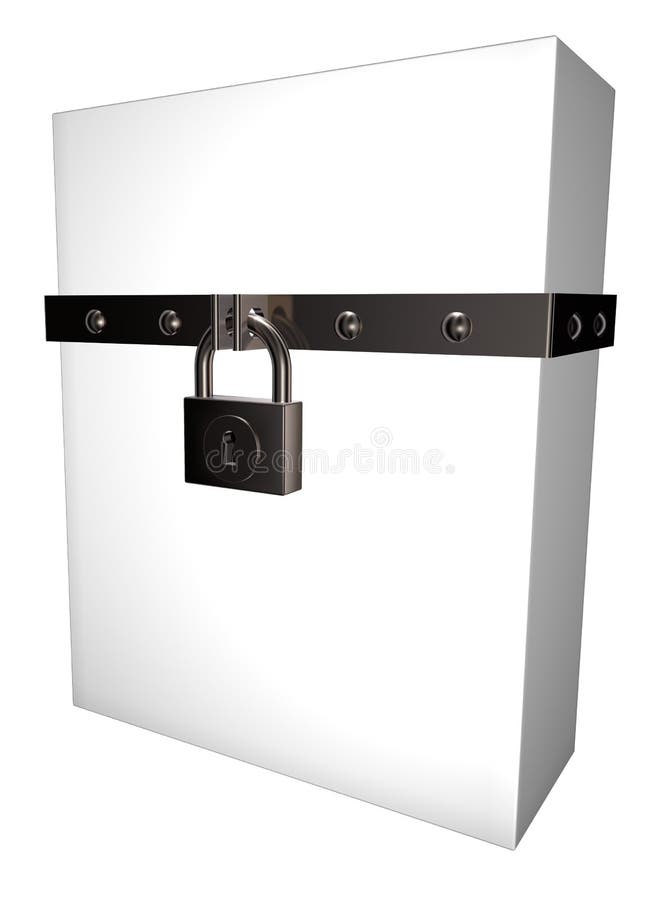 Box and padlock stock illustration. Illustration of blocked - 27160637