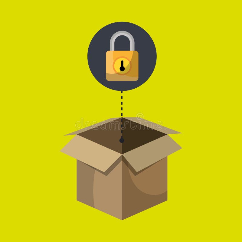 Box padlock data secure stock illustration. Illustration of secure ...