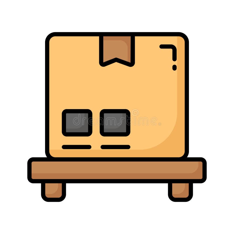 Box on a Pallet, Vector of Logistics Collection, Cargo Box Pallet Icon ...