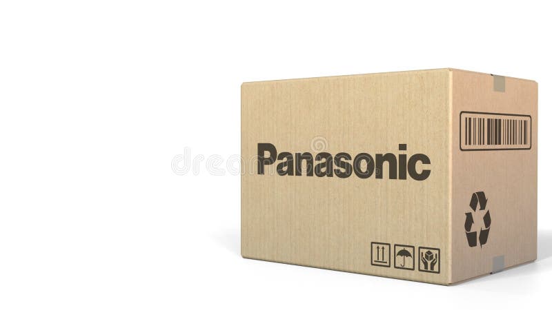 Box with Panasonic Logo. Editorial 3D Rendering Editorial Image ...
