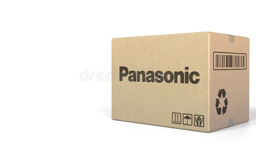 Box with Panasonic Logo. Editorial 3D Rendering Editorial Image ...