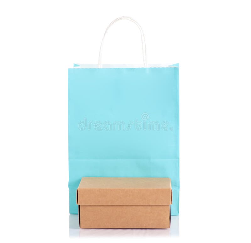 The Box and Paper Bag Package Stock Photo - Image of commercial ...