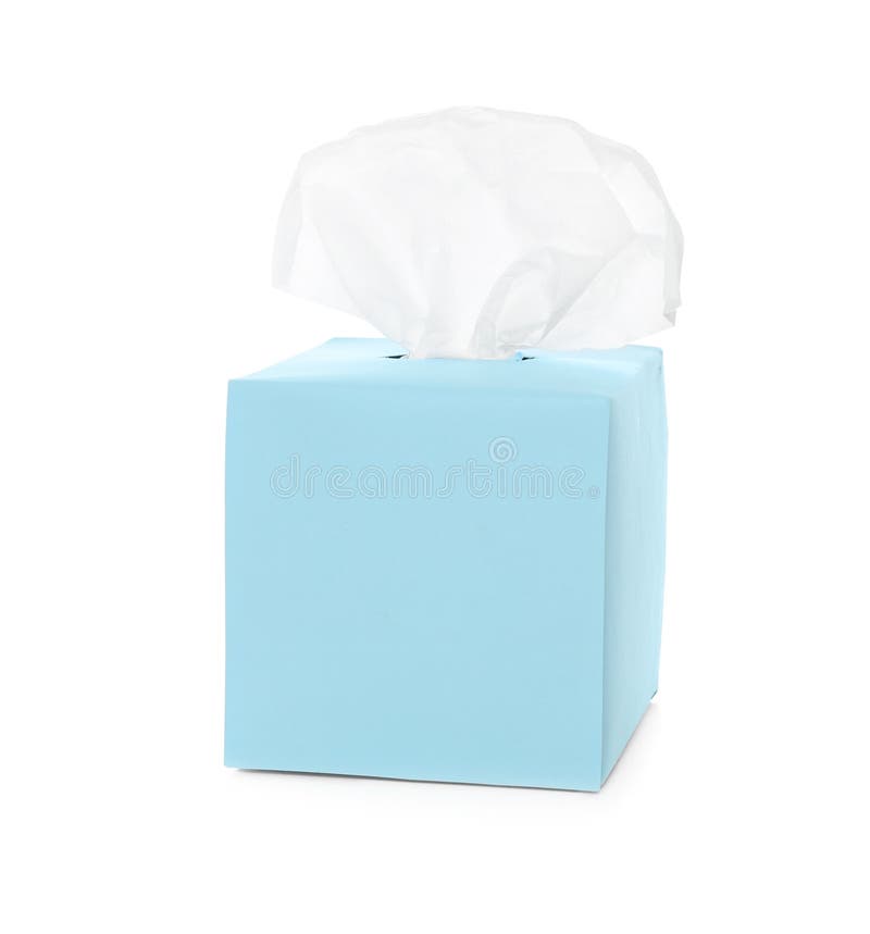 Box with Paper Tissues Isolated Stock Photo - Image of domestic, dining ...