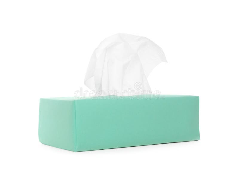 Box with Paper Tissues Isolated Stock Image - Image of home, disposable ...