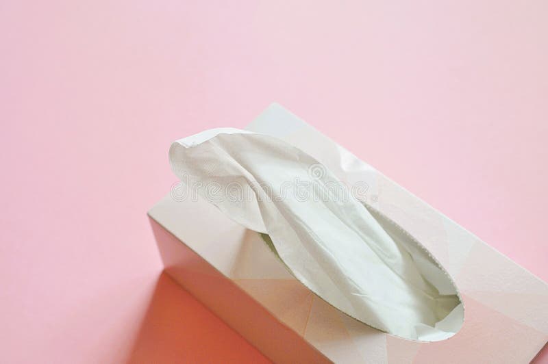 Pink Background with Pink Box of Paper Tissues Stock Photo - Image of circle, pattern: 333006254