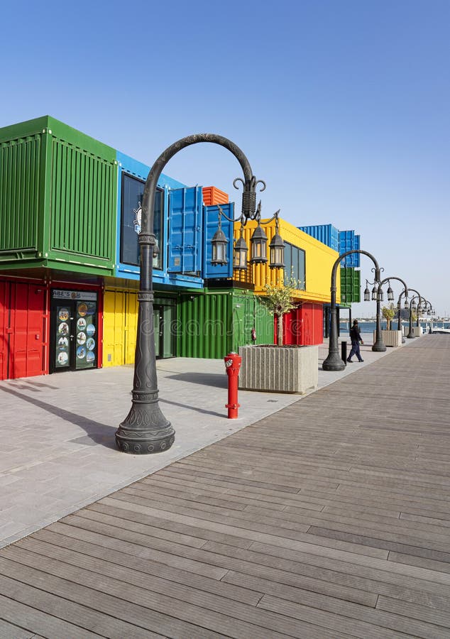 Box Park Qatar editorial stock photo. Image of transport - 221937548