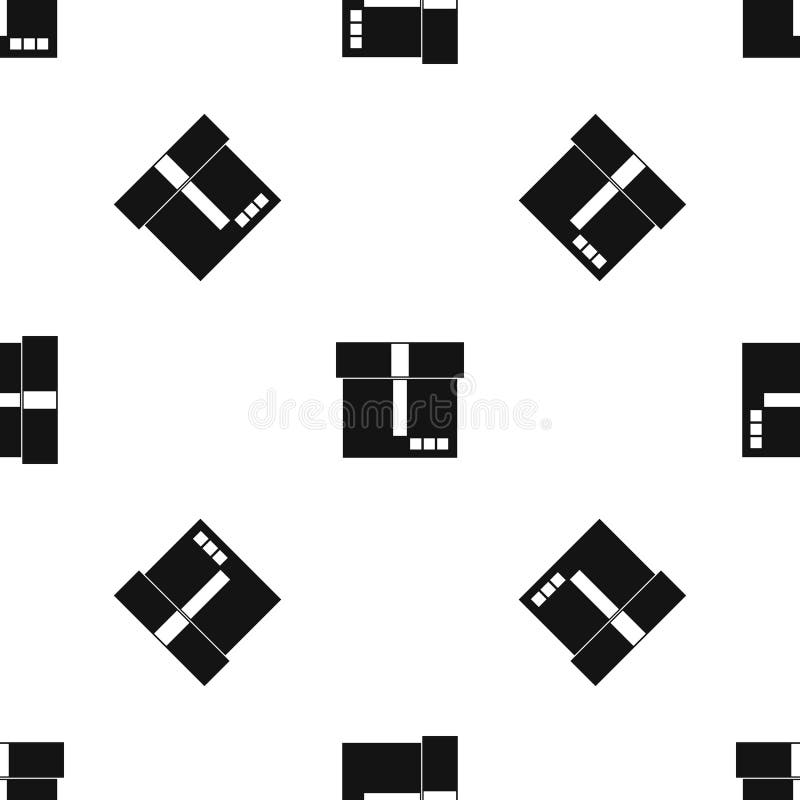 Box pattern seamless black stock vector. Illustration of carry - 98405269