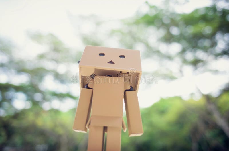 A box people DANBO editorial stock image. Image of forward - 54061374