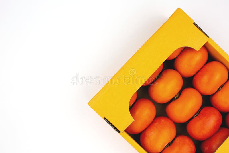 The box of persimmons stock image. Image of healthy - 131489309
