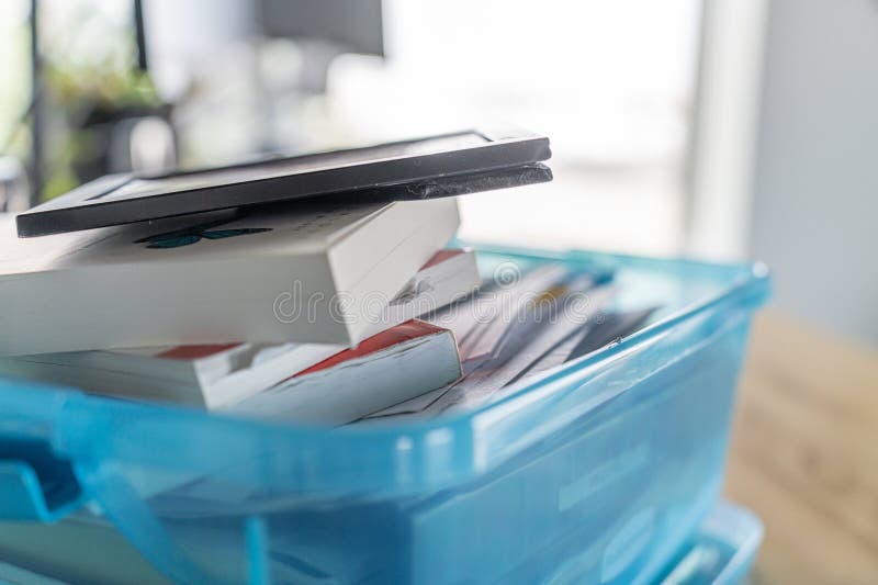 Box of Personal Belongings on Final Depture from Company Stock Image ...