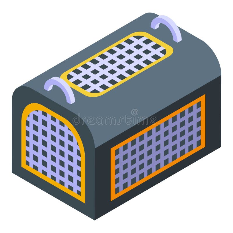Box Pet Icon Isometric Vector. Cat Carrier Stock Illustration ...