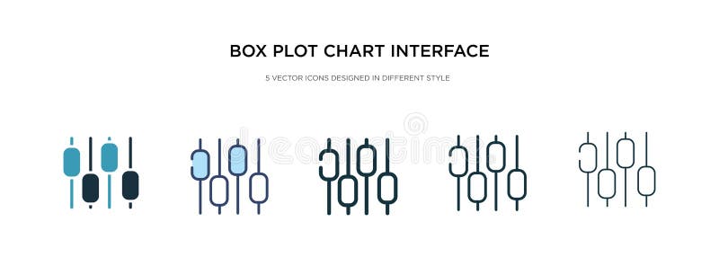 Box Plot Chart Interface Icon in Different Style Vector Illustration ...