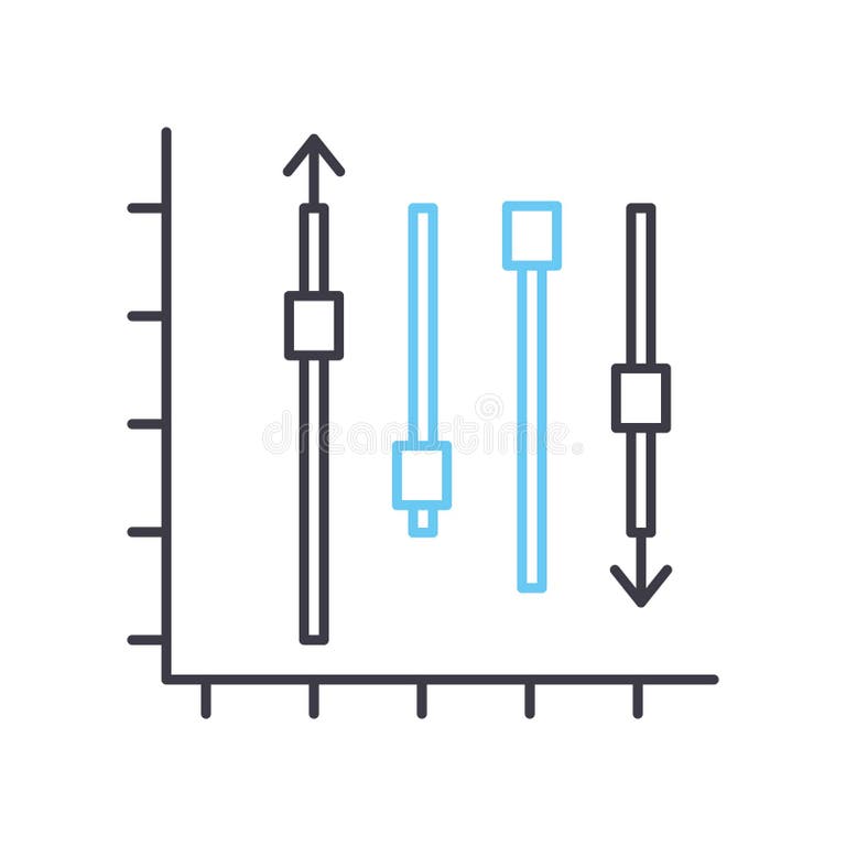 Box Plot Line Icon, Outline Symbol, Vector Illustration, Concept Sign ...