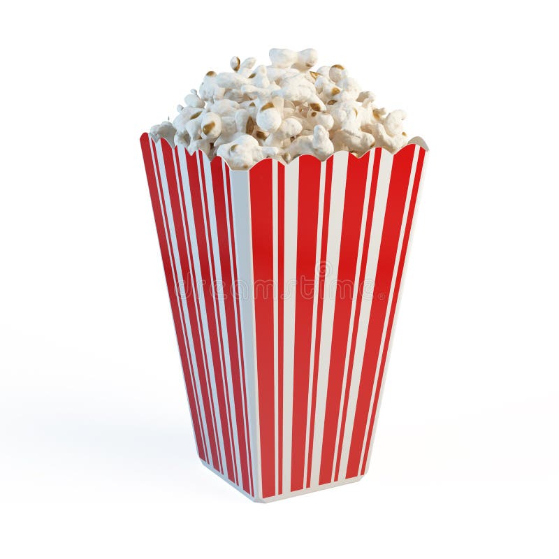 Box of popcorn stock illustration. Illustration of entertainment - 28773920