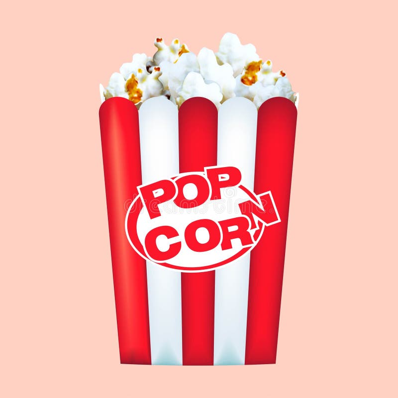 Box of Popcorn. Vector Graphics Stock Vector - Illustration of sweet ...