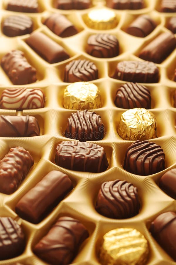 A Box with Praline Chocolates Stock Image - Image of chocolate, gourmet ...