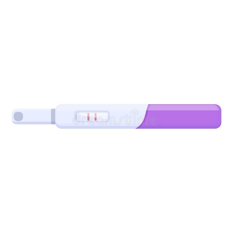Box Pregnant Test Icon Cartoon Vector Positive Pregnancy Stock Vector