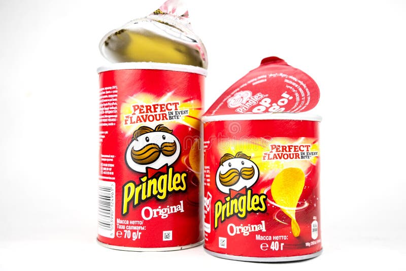 Box of Pringles Chips Original Isolated on White. Editorial Image ...