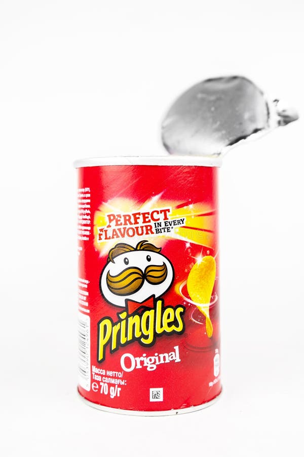 Box of Pringles Chips Original Isolated on White. Editorial Image ...