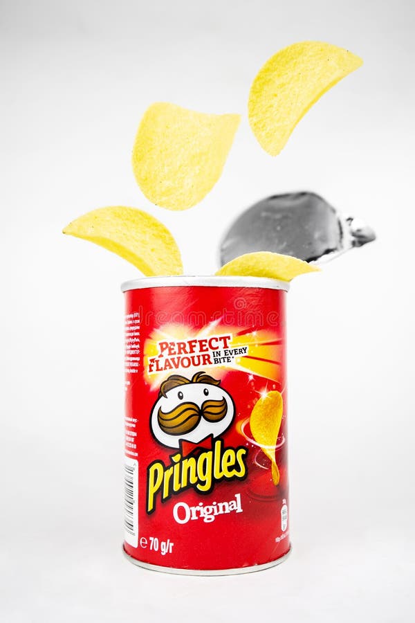 Box of Pringles Chips Original Isolated on White. Editorial Photography ...