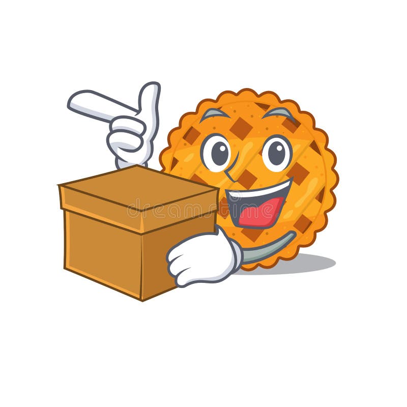 With Box Pumpkin Pie in the Cartoon Shape Stock Vector - Illustration ...