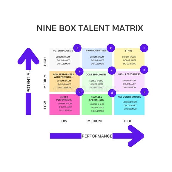 A Nine Box Talent Matrix Template, Editable with the Svg Attachment ...