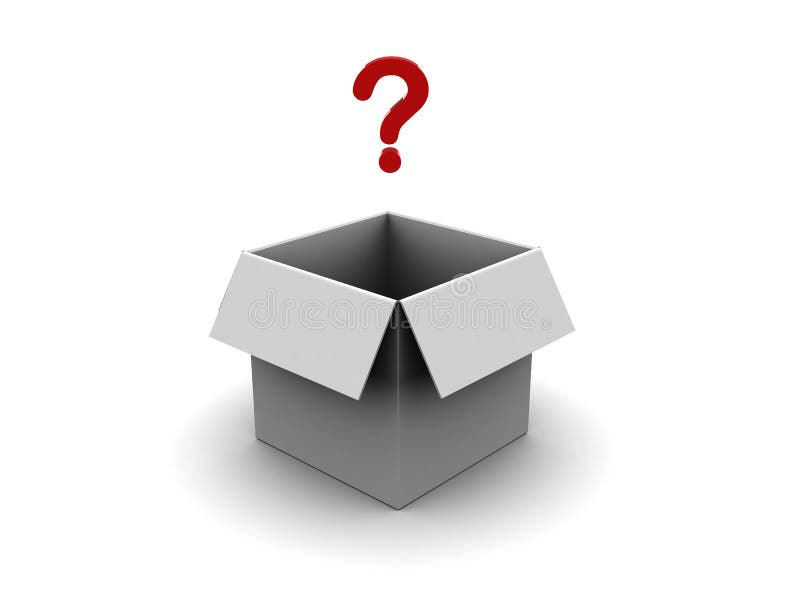 Box with question stock illustration. Illustration of freight - 10089391