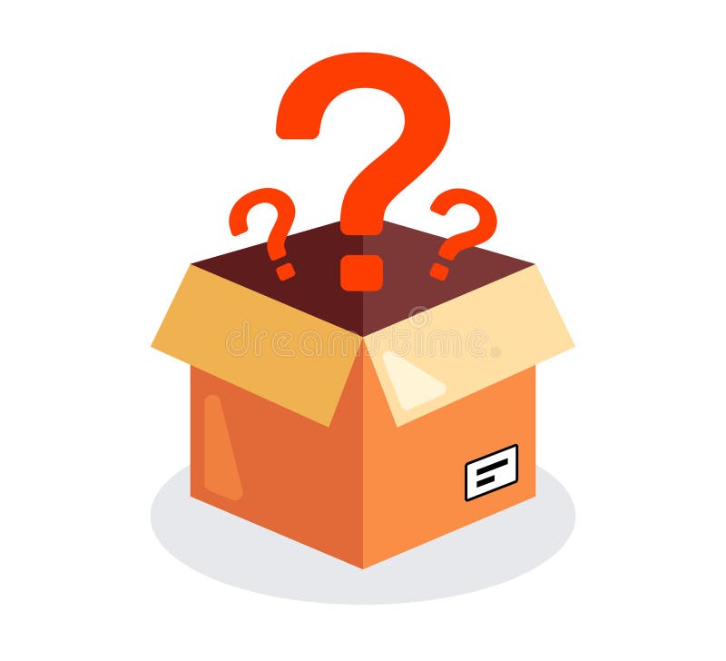 Question Mark Cardboard Box Stock Illustrations – 420 Question Mark ...