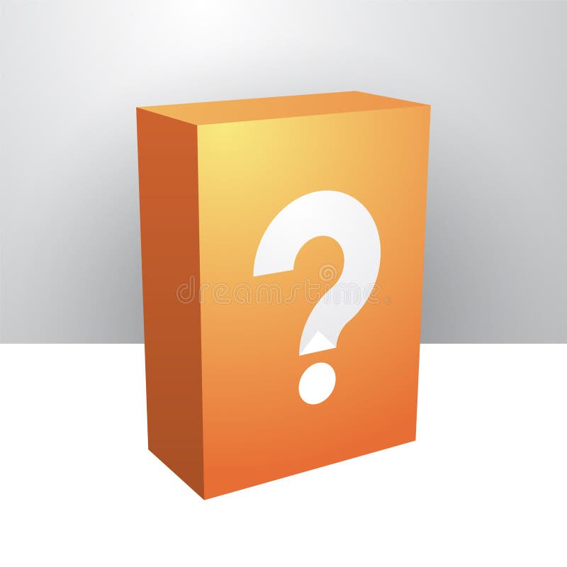 Box with question mark stock vector. Illustration of background - 43507822