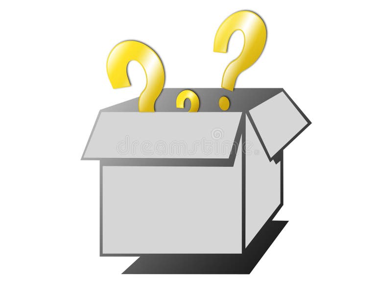 Box of questions stock illustration. Illustration of assistance - 12716573