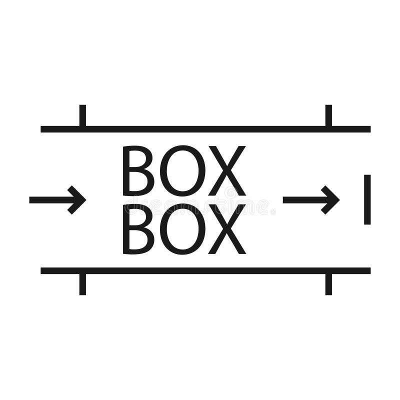 Box Box Race Pit Stop Symbol Stock Vector - Illustration of building ...