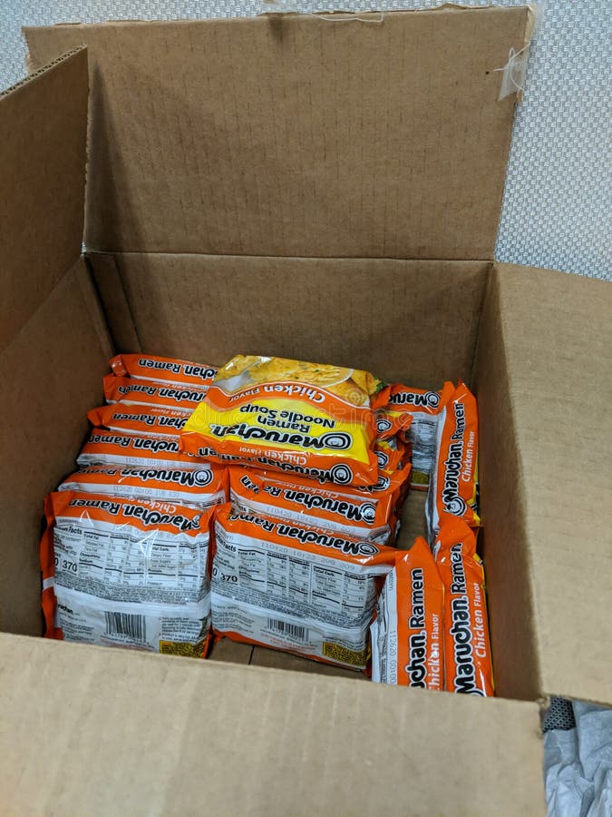 Box of Ramen Noodles editorial photography. Image of college - 203818687