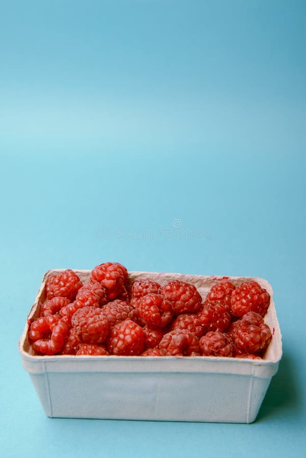 Box of raspberries stock photo. Image of delicious, natural - 165159946