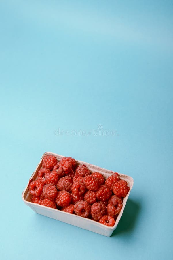 Box of raspberries stock photo. Image of macro, harvest - 165967482